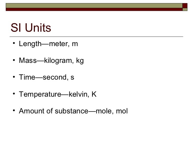 SI Units