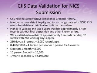 CJIS Projects NICS 2015 v2 [Autosaved] | PPTX