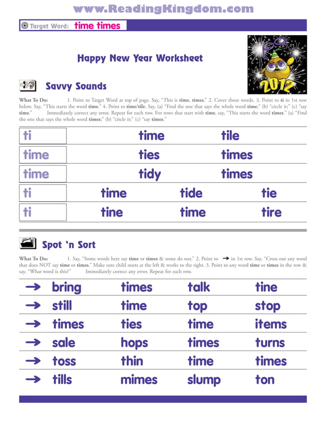Happy New Year Worksheet for kids | PDF | Education