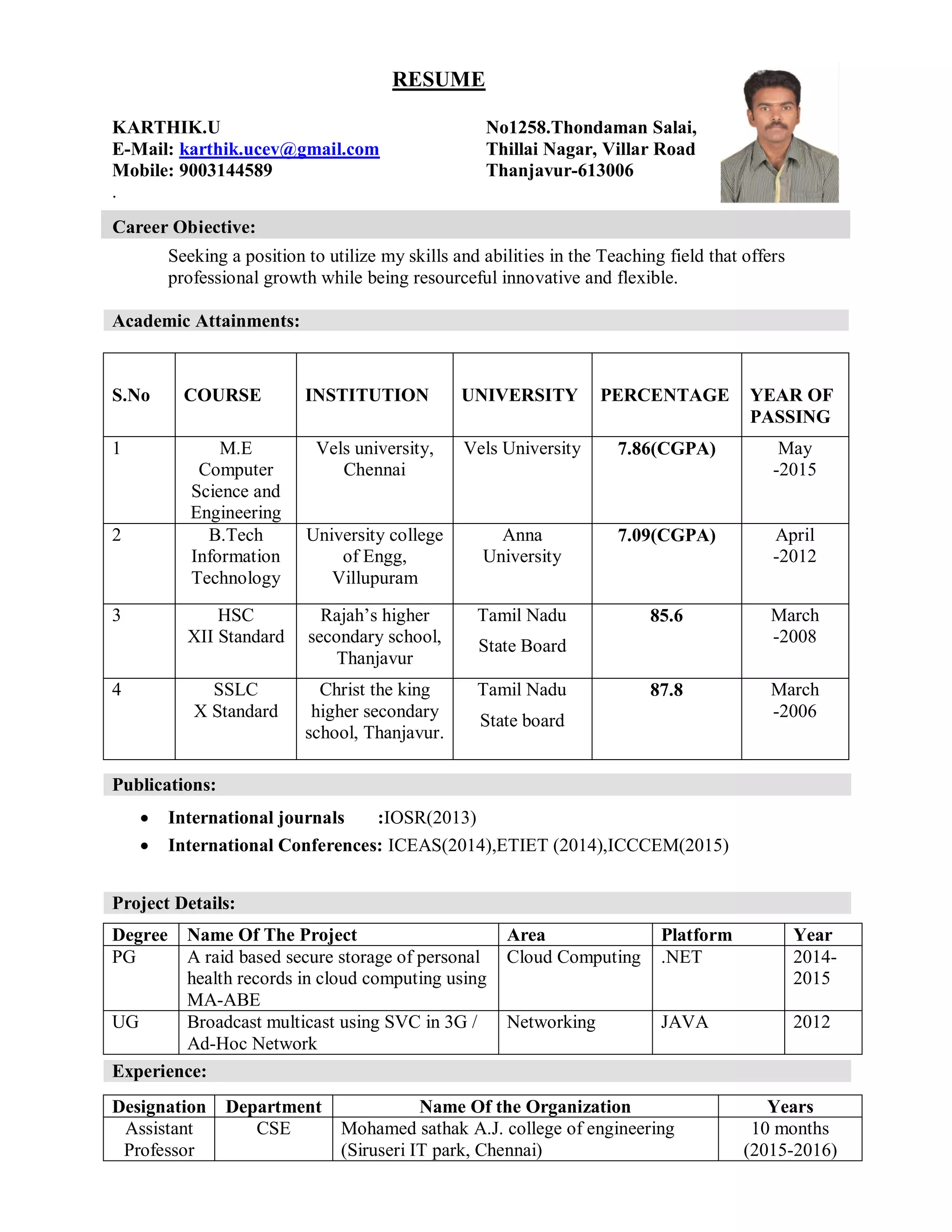 Karthik Resume New | PDF