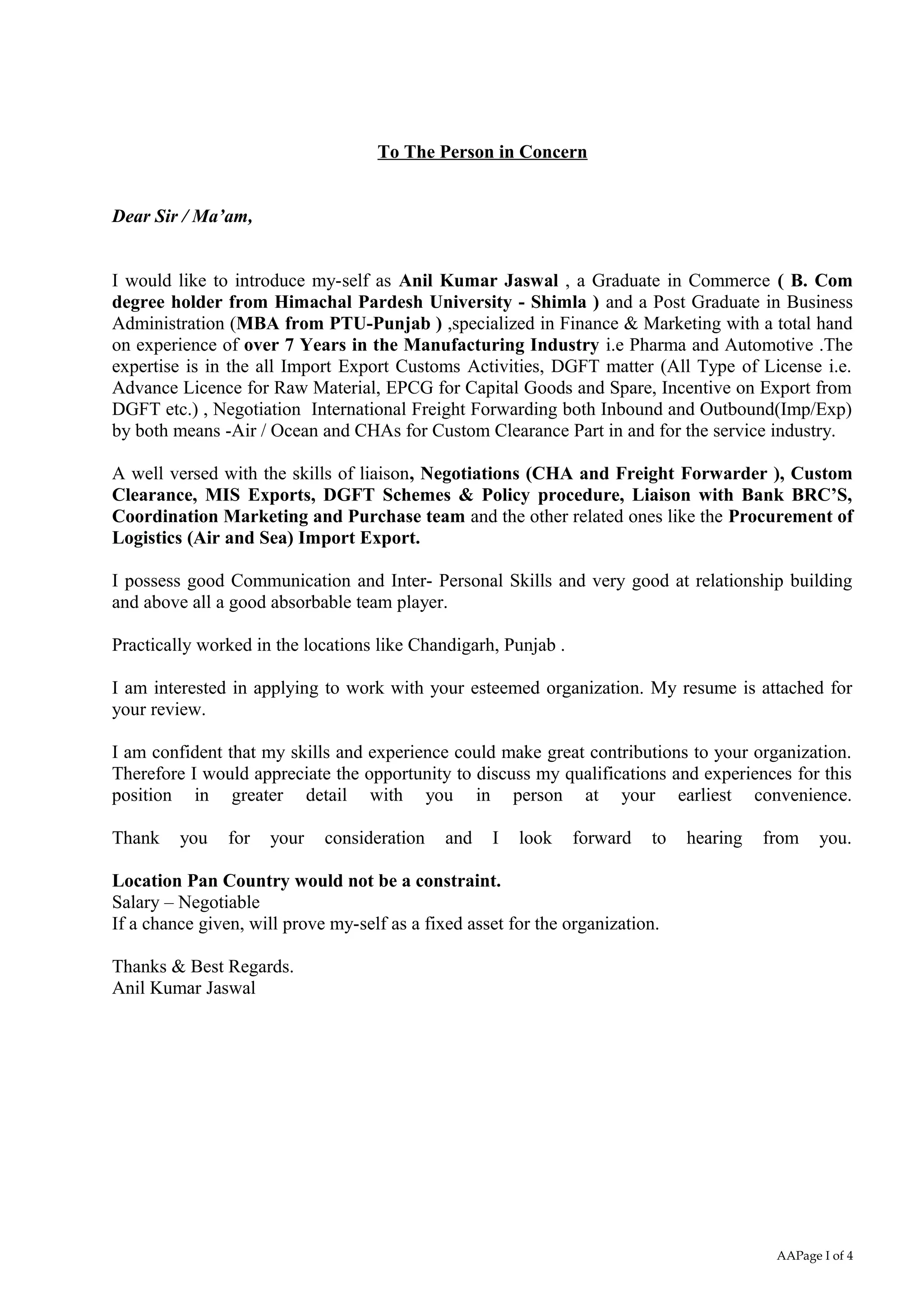 Anil Jaswal -Resume | DOC