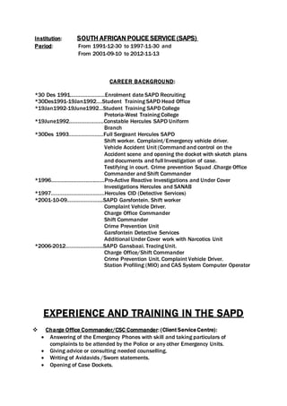 NEW UPDATED CV.Photo | DOCX | Crime & Harmful Acts to Individuals ...