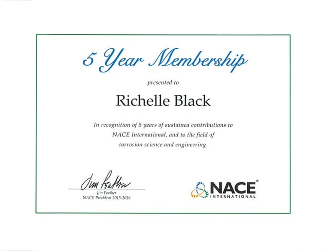 NACE 5 Year Membership | PDF