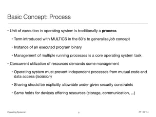 Operating Systems 1 (6/12) - Processes | PDF