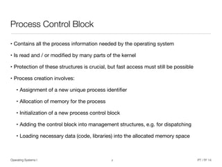 Operating Systems 1 (6/12) - Processes | PDF