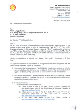 Distributor Agreement - Shell 2015 | PDF