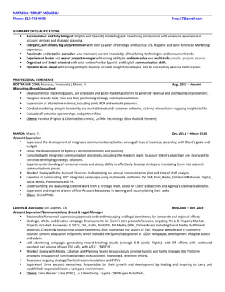 Natacha Feruz Mouselli RESUME 2016 | PDF