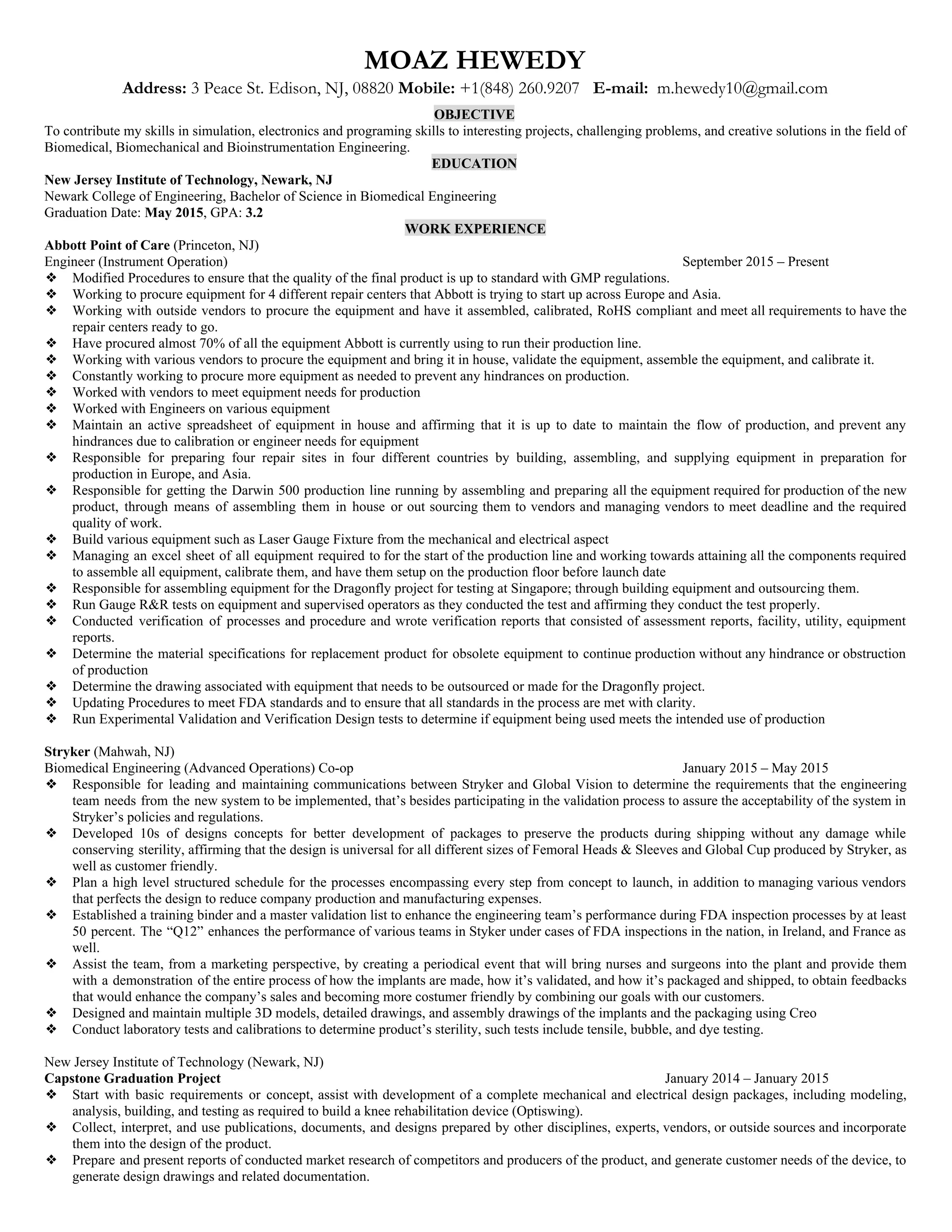 Moaz Hewedy Resume | PDF