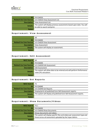 Core Skills Assessment Requirements Module 4.0 | PDF