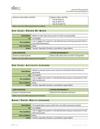 Core Skills Assessment Requirements Module 4.0 | PDF