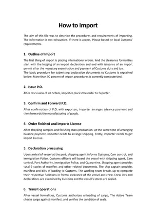 How To Import | PDF | Logistics | Business