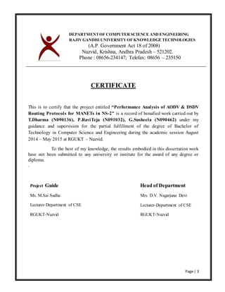 Performance Analysis of AODV and DSDV - FINAL YEAR PROJECT | DOCX | Computer Networking | Computing