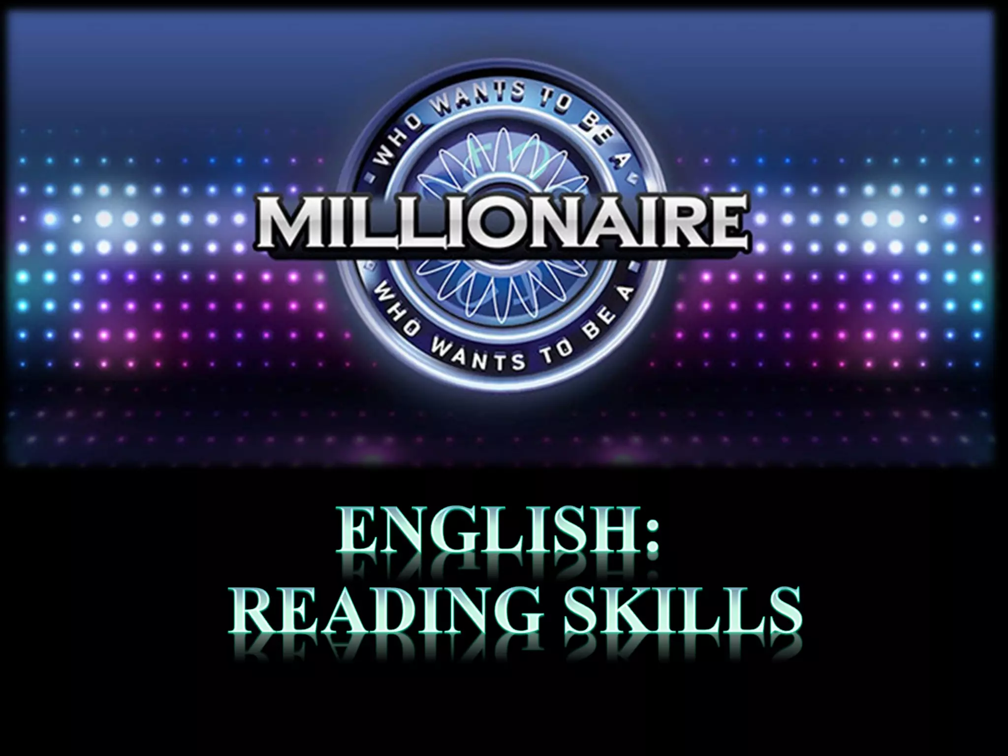 Reading millionaire retention checker L1 | PPT