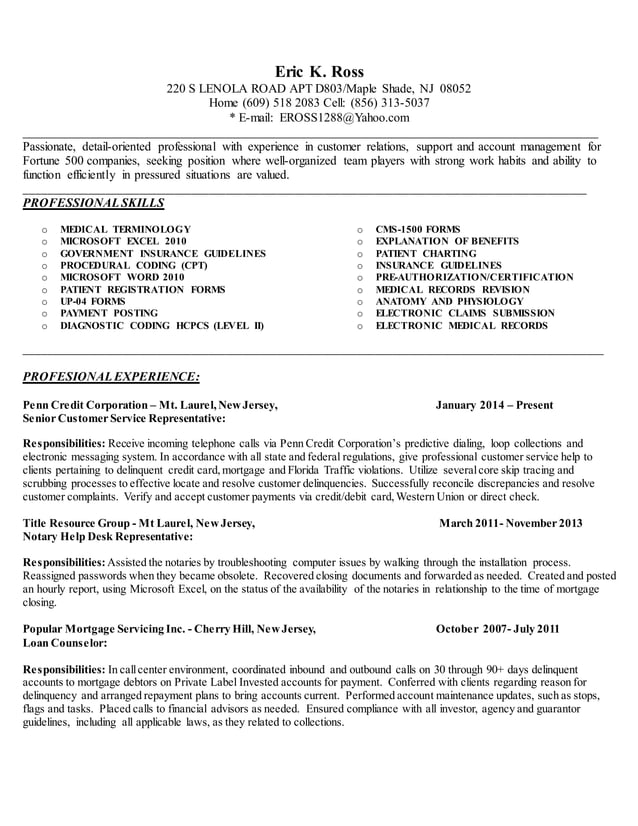 eric's resume final 4 | PDF