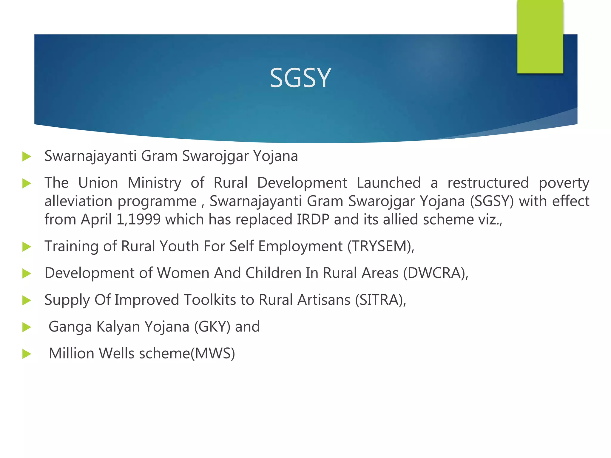 POVERTY ALLEVIATION PROGRAMME11 | PPTX