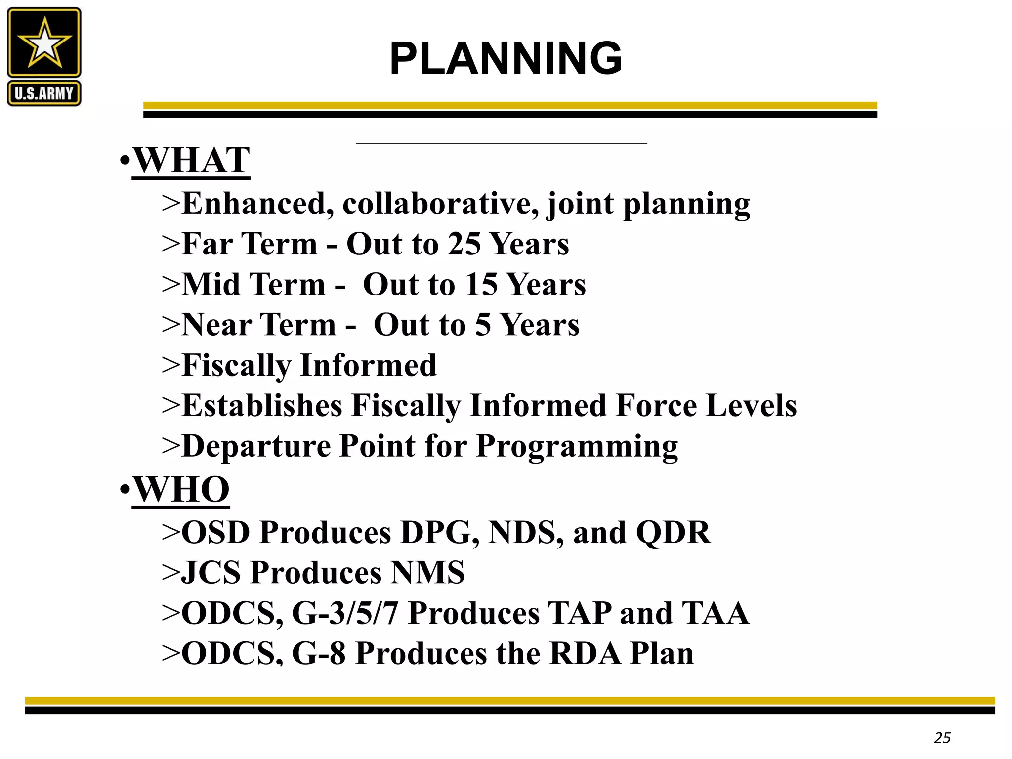 HQDA Introductory Brief to the EITF | PDF