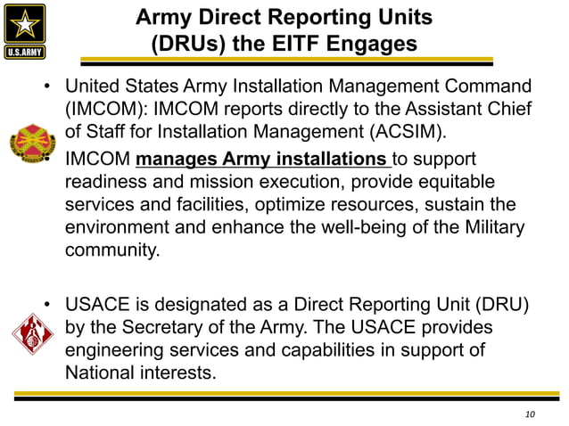 HQDA Introductory Brief to the EITF | PDF | Defense Industry | Industries