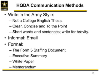 HQDA Introductory Brief to the EITF | PDF | Defense Industry | Industries