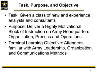 HQDA Introductory Brief to the EITF | PDF