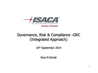 GRC - Isaca Training 16.9.2014