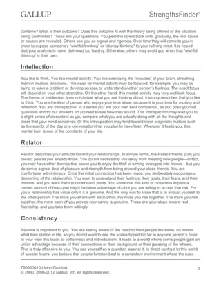 GallupStrengthFinder | PDF