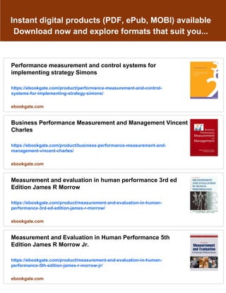 Management Control Systems Performance Measurement Evaluation and ...