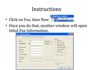 Sending Faxes Via RightFax | PPT | Computing | Technology & Computing