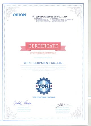 Distributor Certificate | PDF