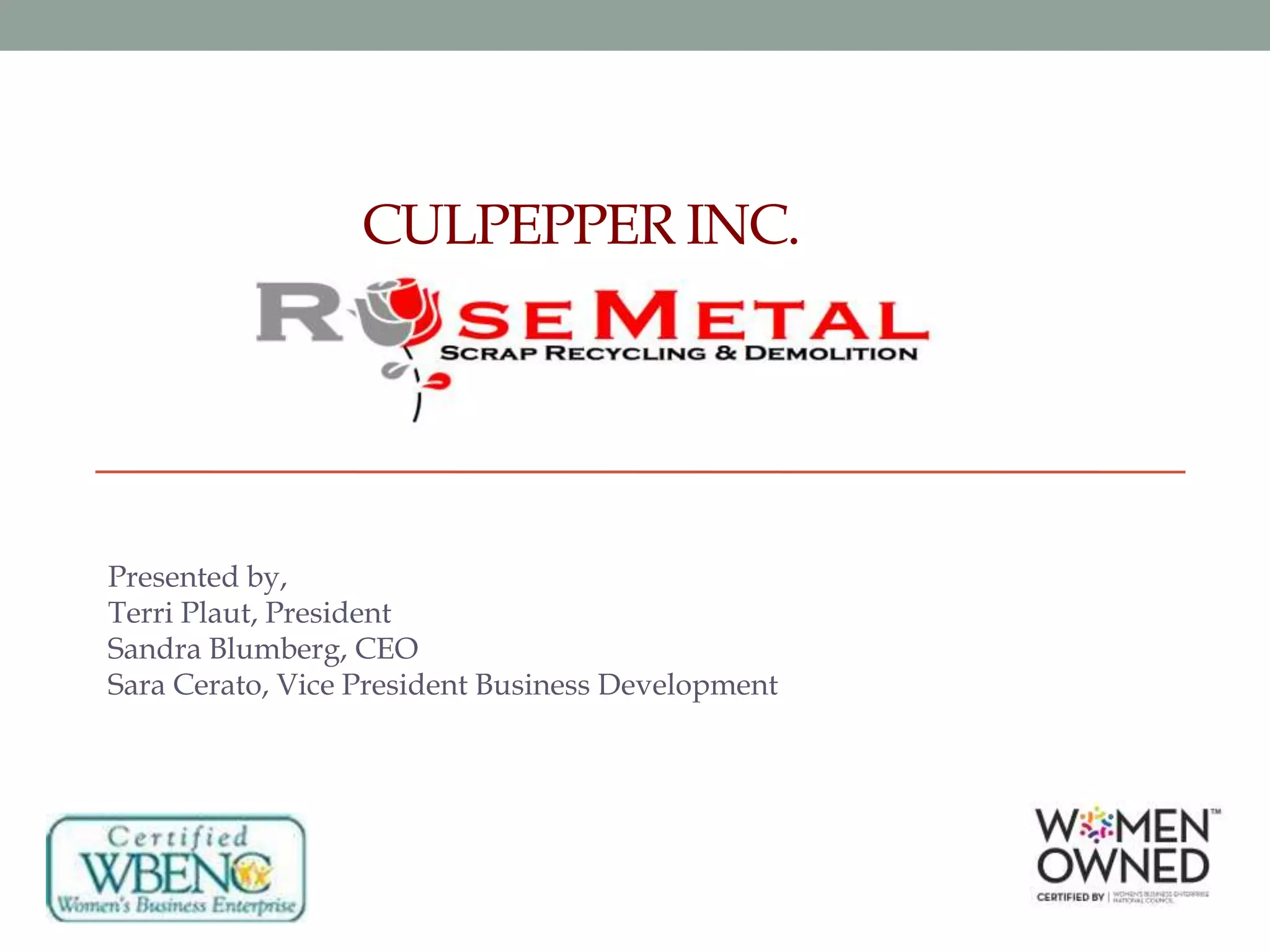 Culpepper scrap capabilities_December 2016 | PPTX