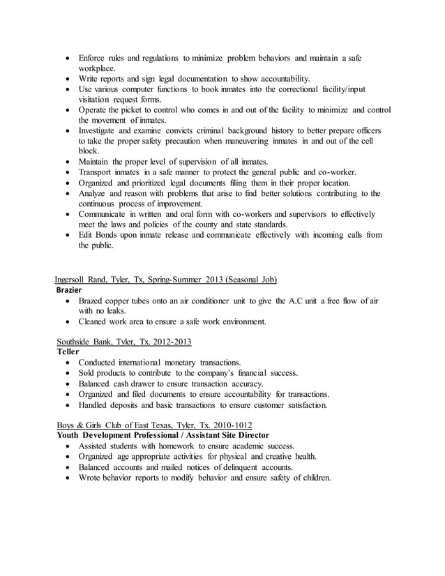 Darieous Dorsey Auto Field Adjuster Resume | PDF