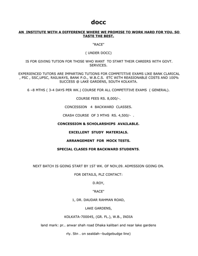 docc | DOC | Education