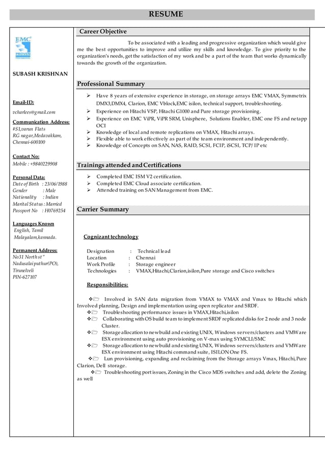 Resume_charles-VMAX-Hitachi-Pure | DOCX