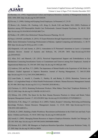 A Systematic Review on Various Factors Influencing Employee Retention | PDF