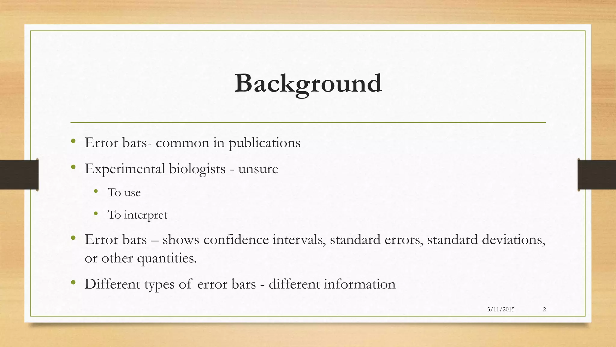 Error Bars in experimental biology | PPTX