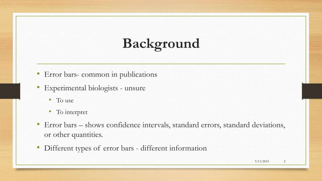Error Bars in experimental biology | PPT