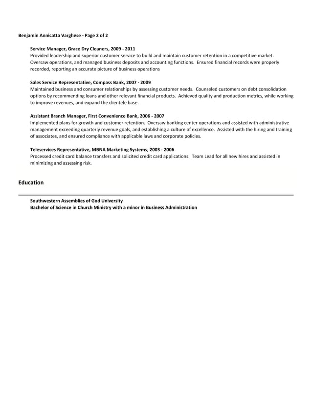 Benji Resume Updated | PDF | Business Banking & Finance | Business