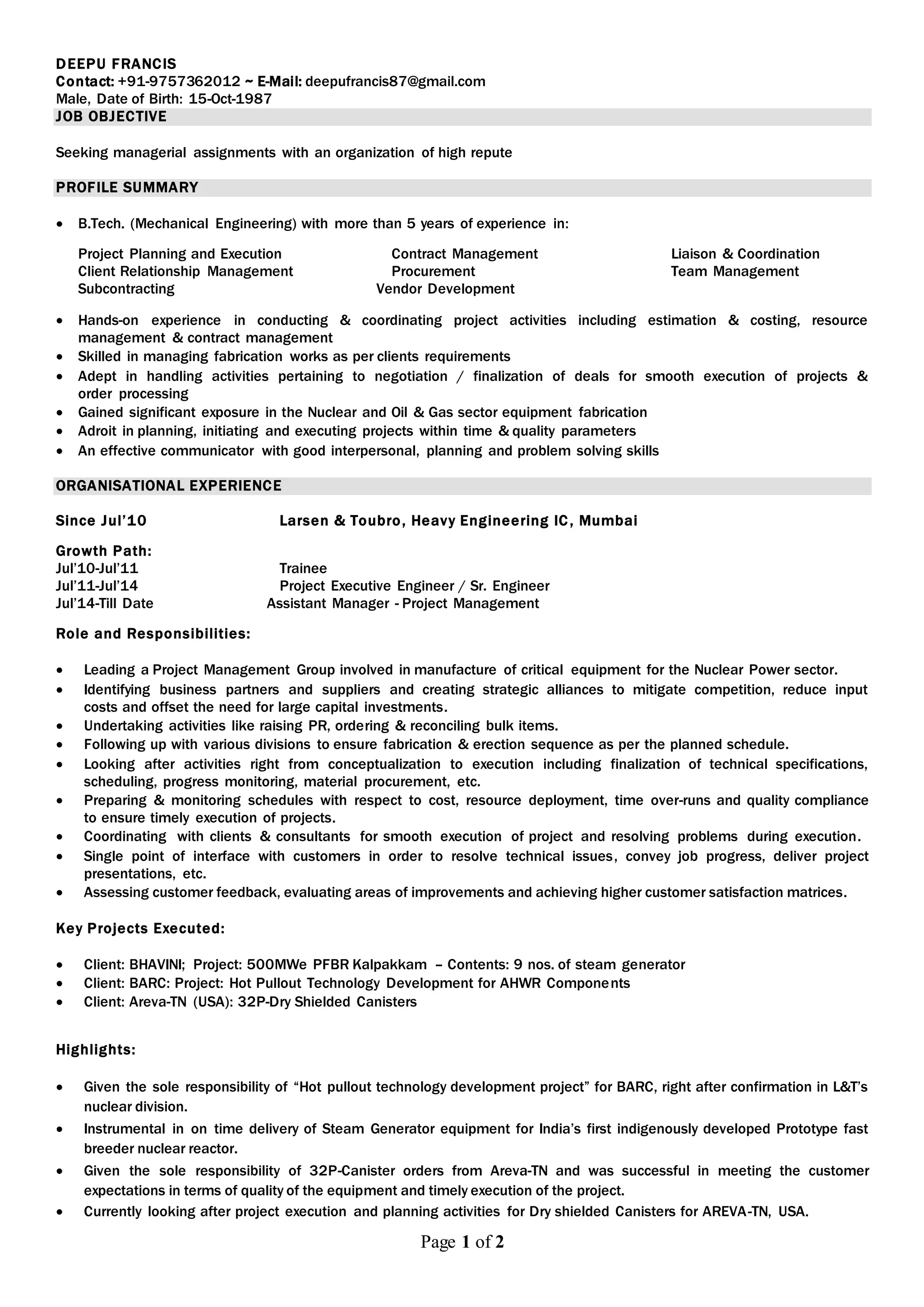 DEEPU CV | DOCX