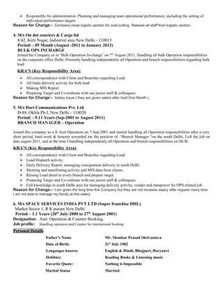 CV ANIL SRIVASTAVA 2014 | DOC