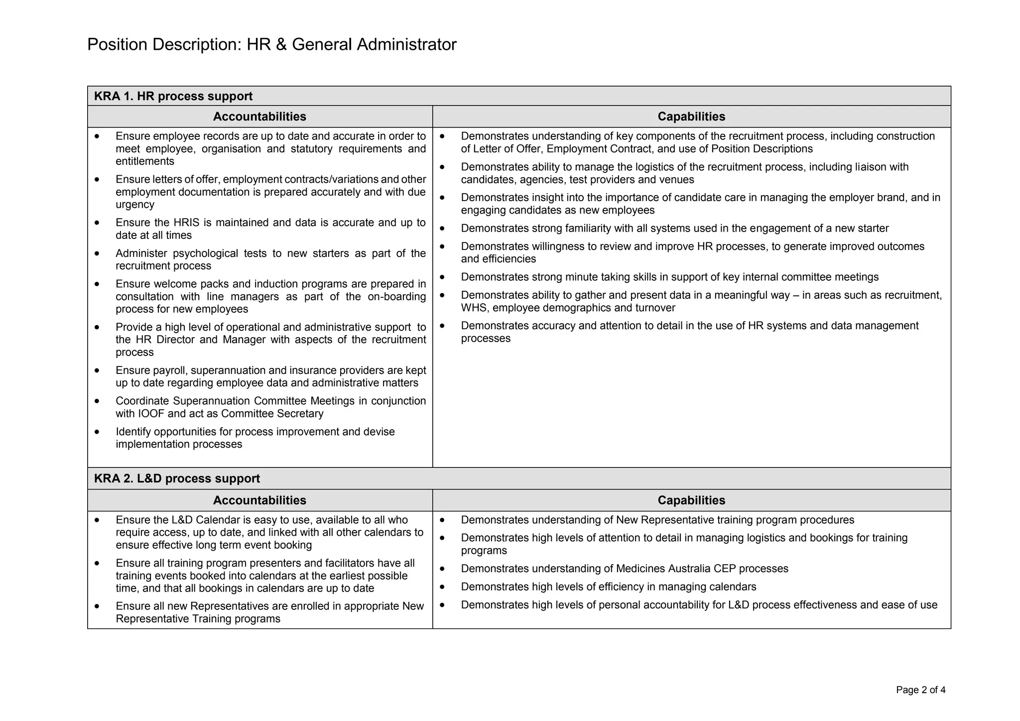 PD_HR and General Administrator | PDF