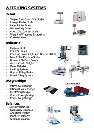 FAIR WEIGHING PVT LTD PROFILE | PDF