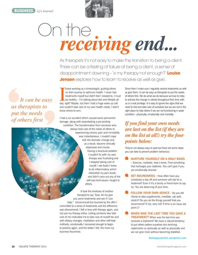 Holistic Therapist Magazine issue 12 Amy Schofield | PDF | Holistic ...