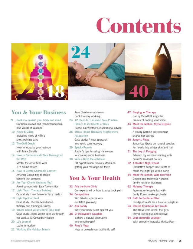 Holistic Therapist Magazine issue 12 Amy Schofield | PDF | Holistic ...