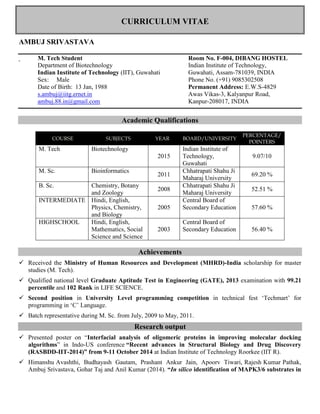 AMBUJ_SRIVASTAVA_CV2 | PDF