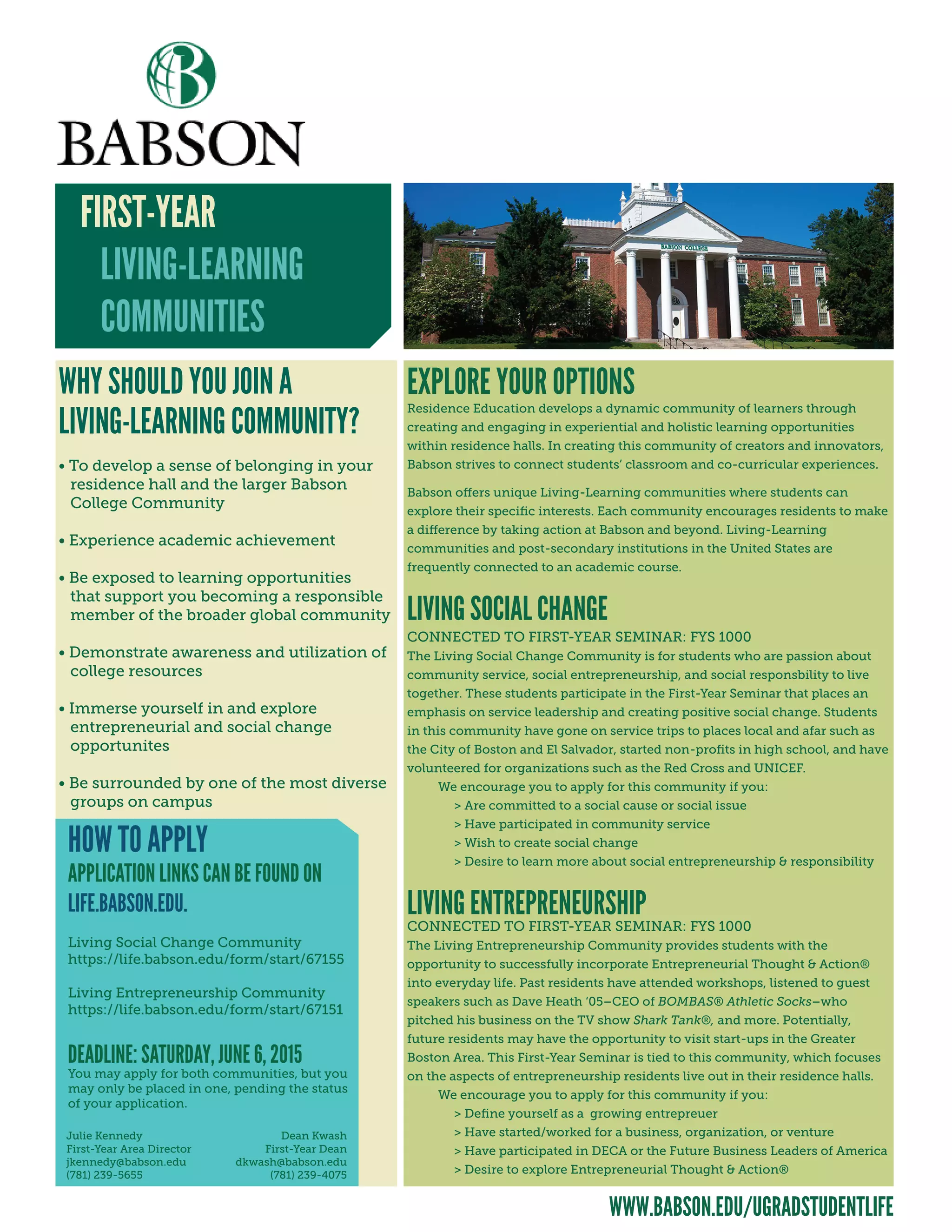 First-Year Living-Learning Communities | PDF