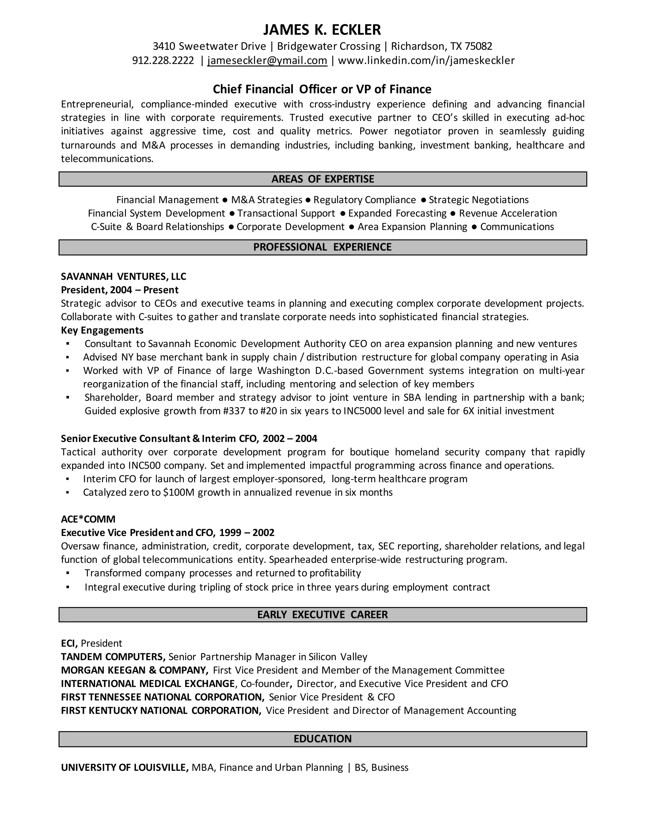 current resume - Eckler | DOCX