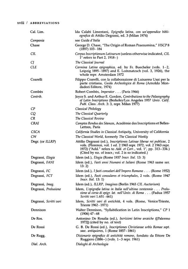 Illustrated Introduction to Latin Epigraphy Arthur E. Gordon | PDF