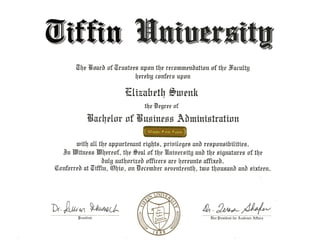 Swenk BBA diploma | PDF