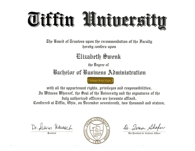 Swenk BBA diploma | PDF