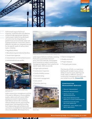 4742_GZA_CM_Brochure_v09 | PDF | Construction Industry | Industries