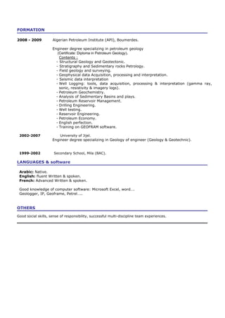 CURRICULUM VITAE_BOUKHECHE | PDF